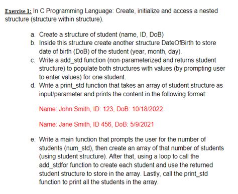 Solved Ise 1 In C Programming Language Create Initialize