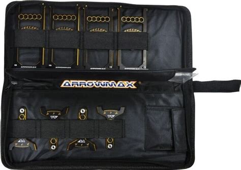Arrowmax Set Up System For 1 8 Off Road Truggy Cars With Bag Black Golden Limited Edition AM