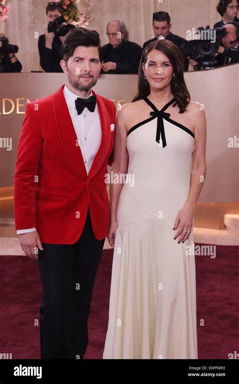 Beverly Hills Usa 12th Jan 2026 Adam Scott And Naomi Scott Attend