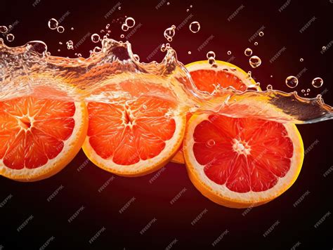Premium Ai Image An Explosion Of Red Orange With Slices