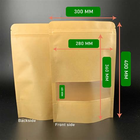 Kraft Paper Zipper Standing Pouch Stand Pouch Syarikat Perniagaan