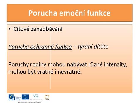Poruchy Rodiny Rozdlen Rodin Dle Funknosti Problematika Posuzovn