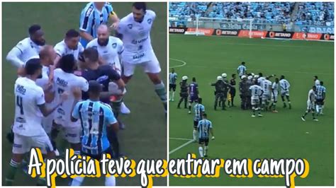CONFUSÃO JOGADORES DO AVENIDA TENTA AGREDIR ÁRBITRO NA PARTIDA CONTRA