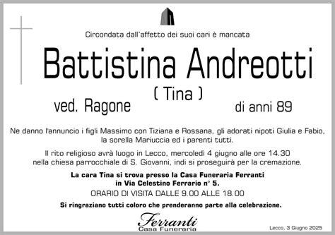Necrologi Ferranti Lecco