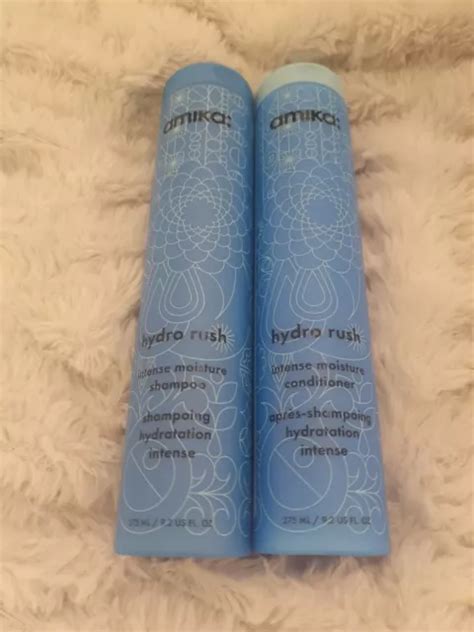 Amika Hydro Rush Intense Moisture Shampoo Conditioner Set 275ml Each