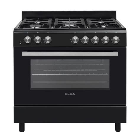 Elba 90cm Full Gas Stove Black 0496cl828b Karabazaar