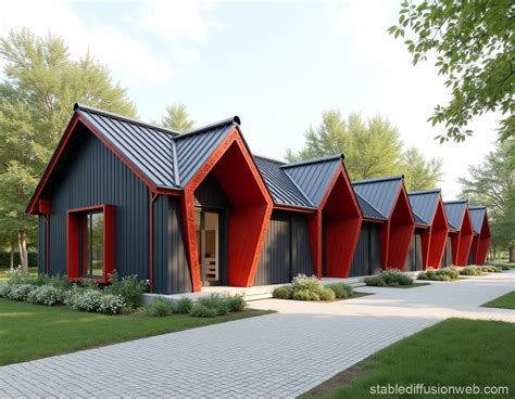 Multifunctional Building In Park Stable Diffusion Online