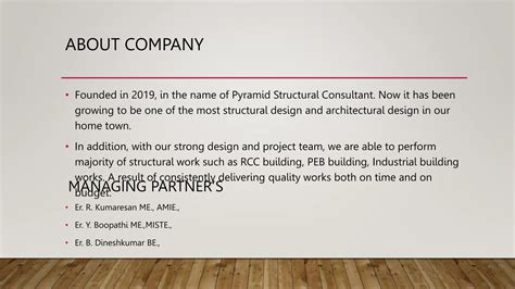 28 5 21 Company Profile Of Pyrmaid Structural Consultant Pptx
