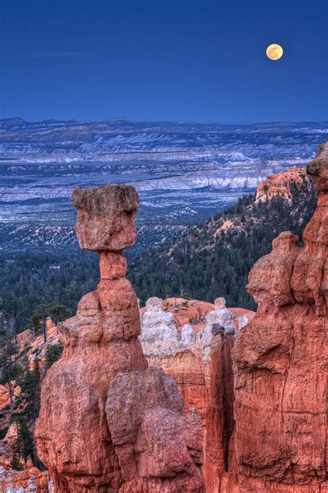 Supermoon At Bryce Canyon Bryce Canyon At Night Poster Bryce Canyon