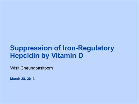 Journal Club Hepcidin Vitamin D And Anemia Of Ckd Pptx