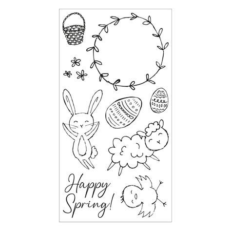 Sizzix Clear Stamps 9pk Spring Essentials