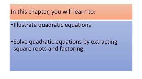 Quadratic Equations And Function Ppt
