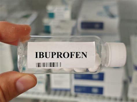 Box Of Ibuprofen Tablets Placed On A Table Over The Counter Anti