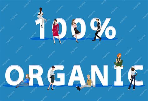 Premium Vector | People on 100 organic for web mobile app presentations