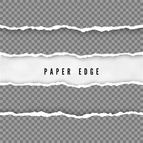Conjunto De Tiras De Papel Rasgado Vetor Premium