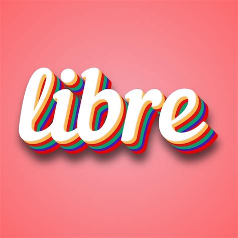 Premium Photo Libre Text Effect Photo Image Cool