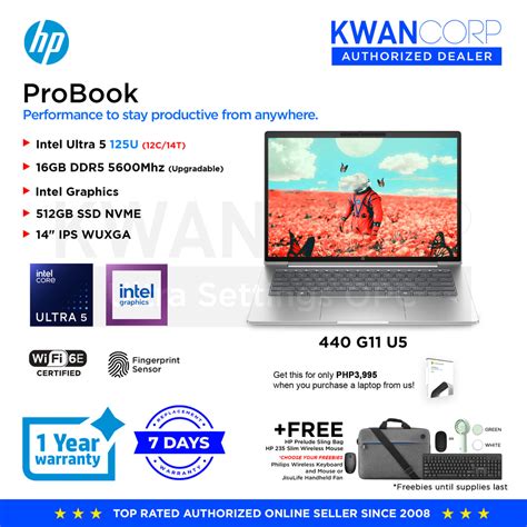 Hp Probook 440 G11 Intel Ultra 5 125u 16gb Ram Intel Graphics 512gb Ss