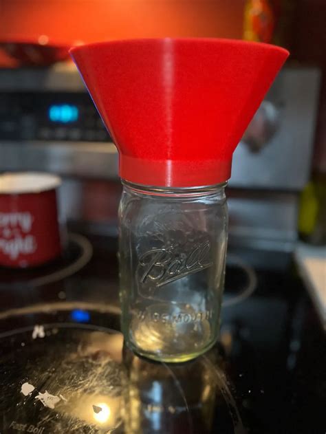 Wide Mouth Mason Jar Funnel By Rexvagabond Makerworld Download Free 3d