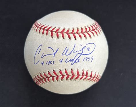 Chris Widger Signed Opening Day 2000 Baseball 4 Hrs 4 Games 1999