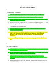 CSC 3102 Midterm Review Docx CSC 3102 Midterm Review 1 Computational Complexity Understand