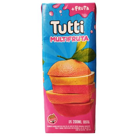 Lista De Ingredientes De Frutas Tutti