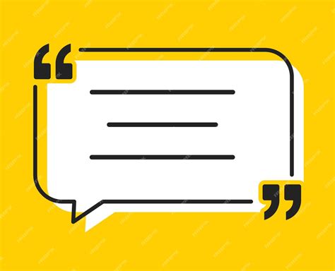 Premium Vector Quotation Mark Blank Text Box Frame In Rectangle Shape