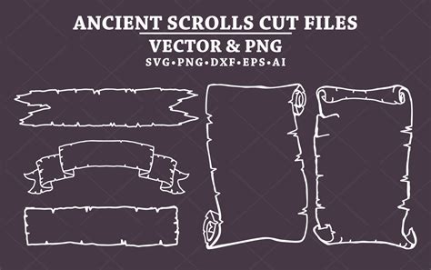 Banner SVG Vintage Scrolls SVG Scroll Banner SVG Cut Files For Cricut Scroll Banner Cut Files