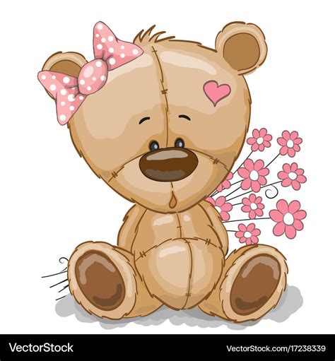 Cute Teddy Bear Royalty Free Vector Image Vectorstock