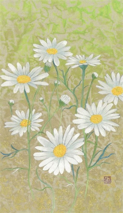 マーガレット 花巡り 日本画家 小笠原明代 公式Webサイト