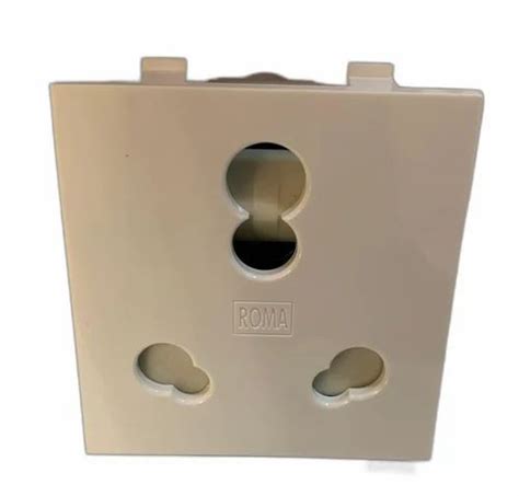 5 A White Roma 3 Pin Modular Socket 220v At Rs 15 Piece In Mumbai Id