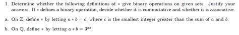Solved Determine Whether The Following Definitions Of Chegg