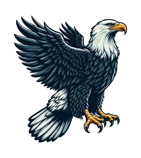 Клипарт лысого орла Премиум Ai сгенерированный вектор