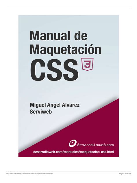 manual de maquetacion css pdf html diseño de página