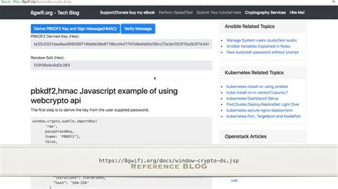 Web Crypto Api Digital Signature Using Pbkdf2 And Hmac Youtube
