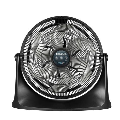 Ventilador de piso Taurus de 20 con tecnología Ecojet negro con