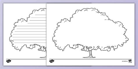 Cherry Blossom Tree Writing Template Twinkl