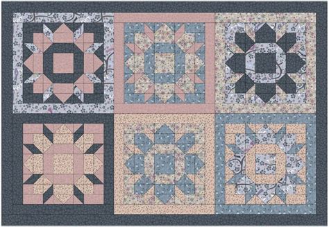 Un Modèle De Patchwork Gratuit Pétales Et Pistils Carrement Patch
