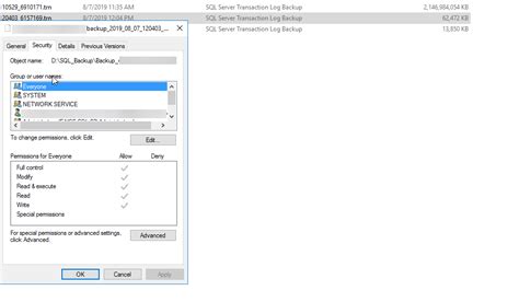 Sql Server Not Able To Delete Transaction Log Backup File Database