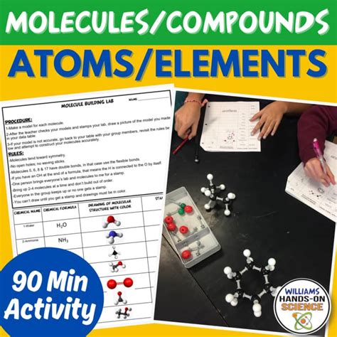 Elements And Compounds Atoms Molecules Classifying Matter Activity Worksheets