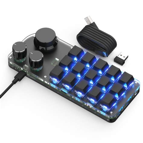 Brimford Macro Programmable Keyboard Bluetooth One Handed Custom 2 4