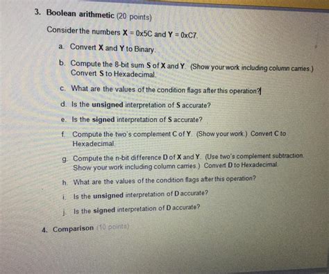 Solved 3 Boolean Arithmetic 20 Points Consider The