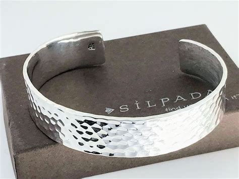 Silpada Chunky Hammered Sterling Silver Cuff Bracelet Silpada Etsy Sterling Silver Cuff