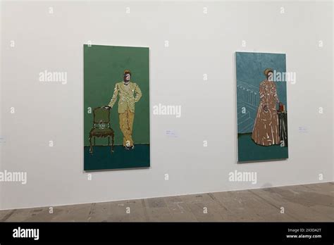 Venice Italy April 17 2024 Artworks By Nour Jaouda From The Serie Full Body Portraits