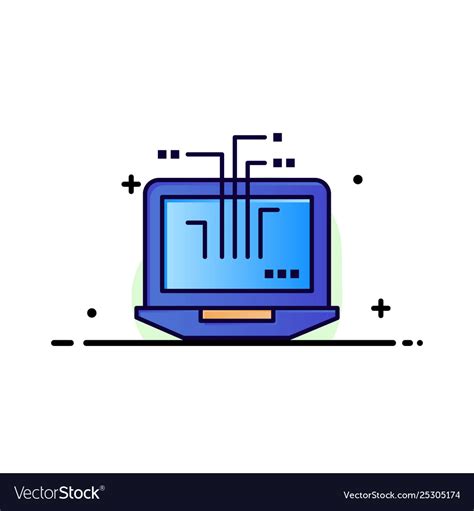 Computer Network Laptop Hardware Business Logo Vector Image