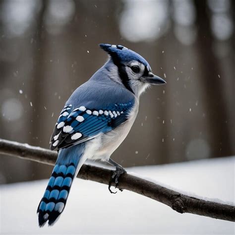 Blue Jay Portrait In Summer Premium Ai Generated Image