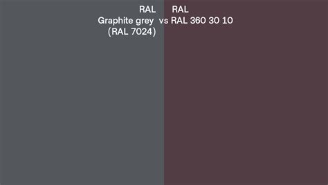 Ral Graphite Grey Vs Ral 360 30 10 Side By Side Comparison