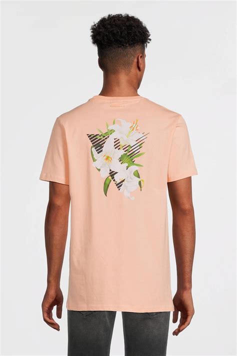 Pure Path Regular Fit T Shirt Met Backprint Orange Wehkamp