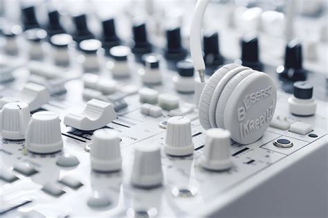 Modern Black And White Sound Equipment Isolated On White Background Premium Ai Generated Image