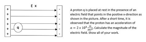 Solved EX A Proton Q Is Placed At Rest In The Presence Chegg Com
