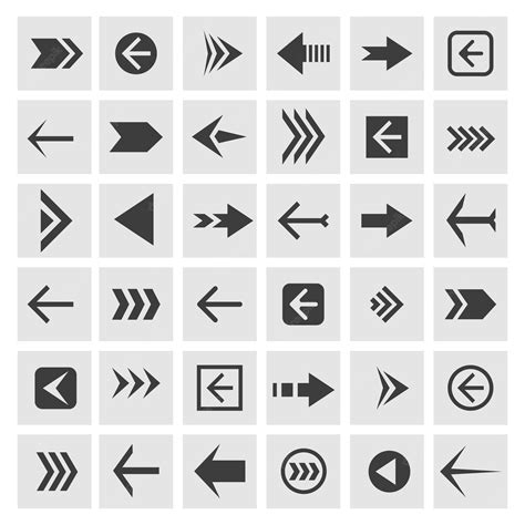 Premium Vector Arrowheads Signs For Navigation And Buttons